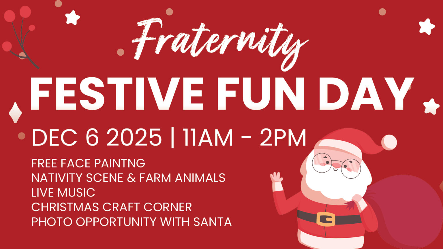 Fraternity Festive Fun Day - Fraternity Club